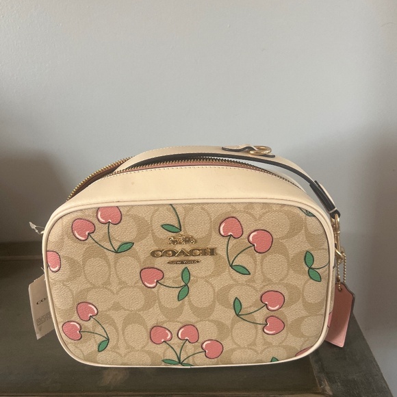 Coach | Bags | Coach Jamie Camera Bag Signature Canvas Heart Cherry ...